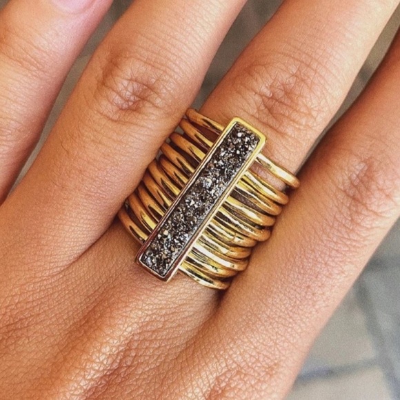 Anthropologie | Jewelry | Marcia Moran Chloe Multiband Ring Titanium ...